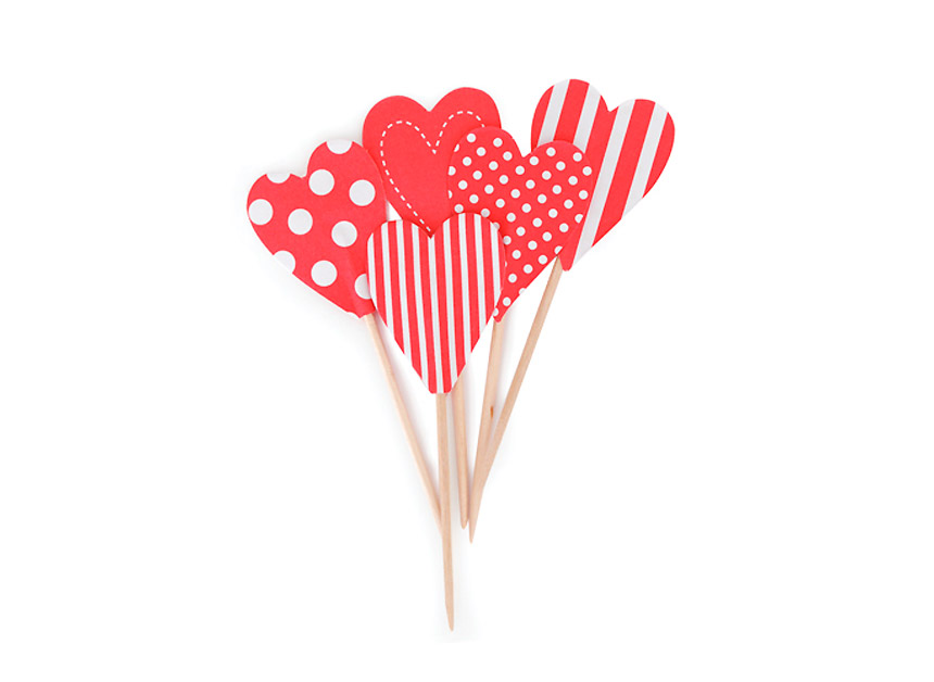 Paper Eskimo Red Heart Cupcake Toppers | Papermarc Melbourne Australia