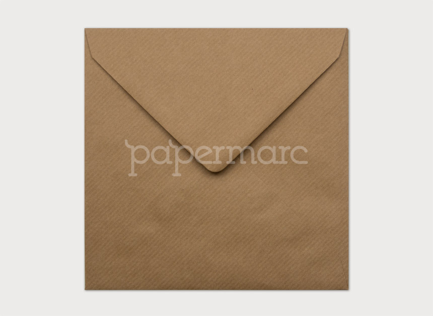 Brown Kraft Ribbed 155 x 155mm Square Envelope, Square Envelopes 155mm ...