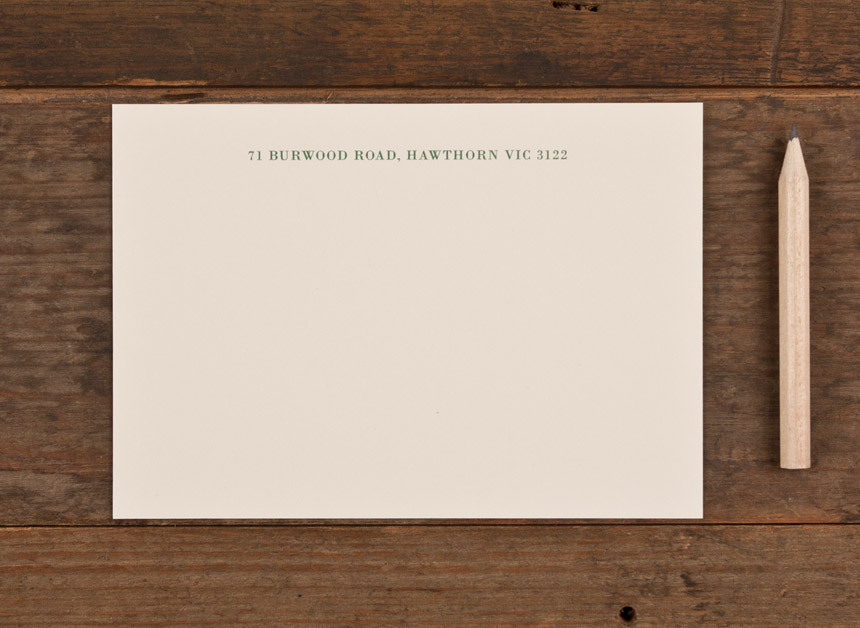 Personal Stationery, Mohawk Superfine Smooth Soft White - Colour Raised ...